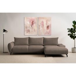 OTTO home Ecksofa &raquo;KELLIE, L-Form, 315 cm, verstellbare Armlehne, Metallf&uuml;&szlig;e,&laquo; wahlweise Recamiere links o. rechts, Chenille-Stoff, hoher Sitzkomfort 