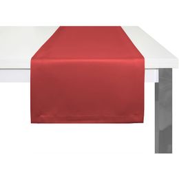 WIRTH Tischl&auml;ufer &raquo;NEWBURY&laquo; rot Baumwolle, Polyester B/L: 50cm x 150cm, eckig