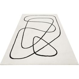 Esprit Teppich &raquo;Artist, ESP-40102&laquo; rechteckig 13 mm H&ouml;he Kurzflor, geometrisch modern, schwarz weiss, Wohnzimmer, Schlafzimmer schwarz-wei&szlig; Polypropylen (PP)