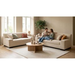 OTTO home Polstergarnitur &raquo;Faxxe aus 2-Sitzer und 3-Sitzer&laquo; Set, 2 tlg. aus haustierfreundlichem Pet Friendly Cord beige 90% Polyester, 10% Nylon B/H/