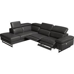 Egoitaliano Ecksofa &raquo;Candice, elegant, edel und bequem, erstklassiger Sitzkomfort, L-Form&laquo; inkl. 2 elektrischer Relaxfunktionen, Bedienung &uuml;ber Taste an Armlehne 