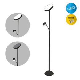 N&auml;ve n&auml;ve LED Stehlampe &raquo;Romis&laquo; LED-Modul 1 Stk. Warmwei&szlig; mit Lesearm, dimmbar per Drehschalter, LED warmwei&szlig;, H: 180cm schwarz 2, &Oslash; 26cm H: 180cm, 1 Stk.