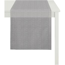 Apelt Tischl&auml;ufer &raquo;Easy, Uni-Basic&laquo; grau Leinen, Polyester B/L: 48cm x 140cm, 1 Stk., rechteckig