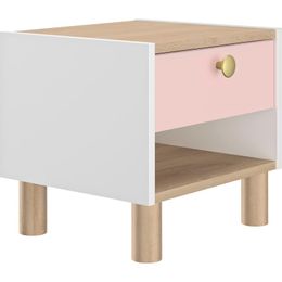 Nachttisch &raquo;Romy&laquo; 1 Stk. tlg. Elegantes Design f&uuml;r eine sanfte und feminine Atmosph&auml;re. wei&szlig; B/H/T: 39cm x 37cm x 35cm