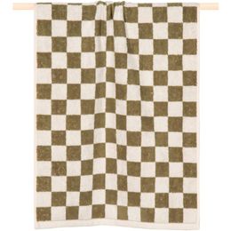 Pad Badetuch &raquo;CHESS, 70x140 cm&laquo; Made in Europe, 100% Baumwolle, modernes Karo Design gr&uuml;n Frottee, Frottee B/L: 70cmx140cm, 1 Stk., Karo, Frottee