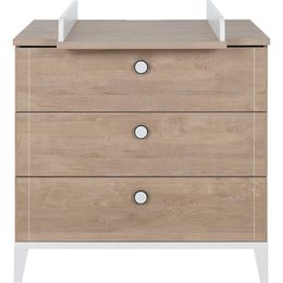 Wickelkommode &raquo;Marcel&laquo; bis 100 kg Komplette Wickelkommode 95 cm braun Holzwerkstoff B/H/T: 95cm x 91cm x 46cm