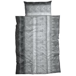 CASATEX Bettw&auml;sche &raquo;India&laquo; 2 Stk. orientalisch und gem&uuml;tlich silber Interlock-Jersey, Obermaterial: 100% Baumwolle B/L: 155cm x 220cm, 1 Stk., 1 Stk.,