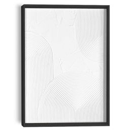 Reinders Wandbild &raquo;Reliefb&ouml;gen&laquo; Home Office - Wei&szlig; - MDF - Abstrakt - 30x40 cm wei&szlig; B/H/T: 30cm x 40cm x 3cm