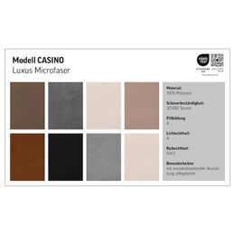 COTTA Hocker &raquo;Casino, B/T/H: 56/56/42, sehr leicht (3 kg)&laquo; Polstergarnitur, auch als Set erh&auml;ltlich, belastbar bis 120 kg Luxus-Kunstleder;NaturLEDER,