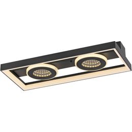 Paul Neuhaus Deckenleuchte &raquo;TRAFORO&laquo; LED-Board 1 Stk. warmwei&szlig; - kaltwei&szlig; CCT - &uuml;ber Fernbedienung, dimmbar &uuml;ber Fernbedienung, Memory schwarz 1, &Oslash; 0cm H: 6,2cm, 1