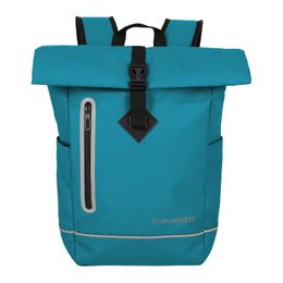 Travelite Damen Travelite Freizeitrucksack &raquo;BASICS Roll-Up Rucksack aus Plane&laquo; mit variablem Roll-Up-Verschluss blau B/H/T: 26cm x 60cm x 15cm