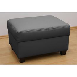 DOMO collection Hocker &raquo;Norma perfekte Erg&auml;nzung, Hocker B/T 70/55cm&laquo; schwarz Mosel Struktur (100% Polyester);Kunstleder SOFTLUX ;Microfaser-