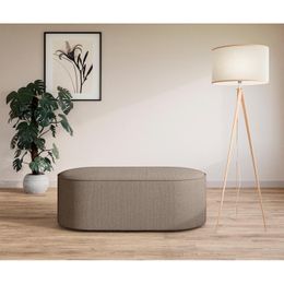 OTTO home Polsterhocker &raquo;EIVIND Sitzhocker, Ma&szlig;e: B/T/H: 142/70/48 cm&laquo; auch in Boucl&eacute; und Feincord, mit Wellenunterfederung grau 100% Polyester B/H/T: