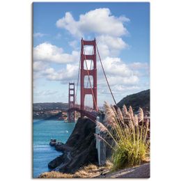 Artland Leinwandbild &raquo;SAN FRANCISCO Golden Gate Bridge&laquo; San Francisco 1 Stk. tlg. auf Holzrahmen gespannt bunt Leinwand B/H/T: 40cm x 60cm, Leinwandbild San 