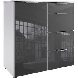 wimex Kombikommode &raquo;Level36 C by fresh to go&laquo; mit Glaselementen auf der Front, soft-close Funktion, 81cm breit wei&szlig; Holzwerkstoff B/H/T: 81cm x 84cm x 41cm,