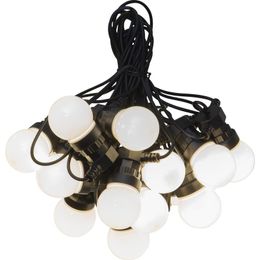 Parforce Traditional Hunting LED-Lichterkette &raquo;Circus Small&laquo; 20 Stk.-flammig ca.11,5x5 cm, ca. 8,55 m L&auml;nge, mit Trafo, outdoor, Vierfarb-Karton wei&szlig; Dioden 100 Stk. Flammen 20 