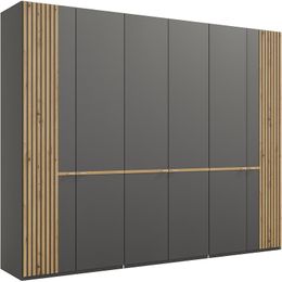 Musterring Kleiderschrank &raquo;Isabelle&laquo; Lamellen in Eiche, Griffe in silber, verschiedene Gr&ouml;&szlig;en und Farben grau Hartfaserplatte, Holzwerkstoff Graphit-Dekor, B/H/T