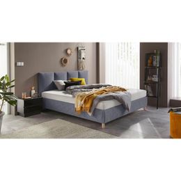 Westfalia Schlafkomfort Polsterbett grau Liegefl&auml;che L&auml;nge B: 200cm x 180cm, Strukturstoff, 7-Zonen-Kaltschaummatratze H3