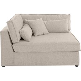 OTTO home Sofa-Eckelement &raquo;Enid&laquo; Teil eines Modulsofas, fester Sitzkomfort, auch in Breitcord beige Baumwollmix (60% Baumwolle/40% Leinen);Struktur 