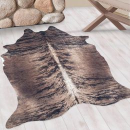 Ayyildiz Teppiche Teppich &raquo;ETOSHA 4115&laquo; tierfellf&ouml;rmig 6 mm H&ouml;he Pflegeleicht / Moderner Fell Look braun Polyester B : 150cm 1 Stk., 6mm, L: 200cm