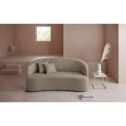 LeGer Home by Lena Gercke 3-Sitzer &raquo;Dilara&laquo; gerundete R&uuml;ckenlehne und Front, in 3 Bezugsqualit&auml;ten beige Struktur fein 100% Polyester);Samtoptik (100%