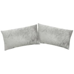 OTTO home Kissenbezug &raquo;Desner3&laquo; Kissenh&uuml;lle mit Rei&szlig;verschluss, Cashmere-Touch, kuschelig & weich grau Microfaser, Obermaterial: 100% Polyester B/L: 