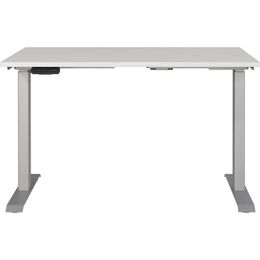 Germania Schreibtisch &raquo;GW-Agenda elektrisch h&ouml;henverstellbar (72-120 cm)&laquo; mit Memory-Funktion & USB-Ladestation, verschiedenen Breiten silber B/H/T: 