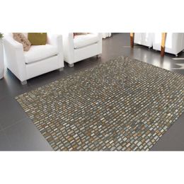 Arte Espina Teppich &raquo;Wild 8022&laquo; rechteckig 14 mm H&ouml;he Luxuri&ouml;ser Teppich in Spitzenqualit&auml;t, Naturmaterialien grau Rindsleder B : 140cm 1 Stk., 14mm, L: 200cm