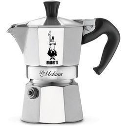 Bialetti Espressokocher &raquo;Moka Express La Mokina&laquo; 0,04 l Kaffeekanne f&uuml;r den Espressoschluck zwischendurch, Aluminium grau 0,04 l
