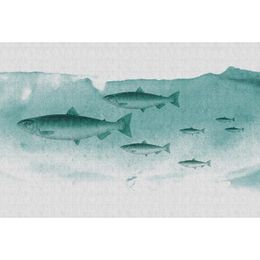 Livingwalls living walls Fototapete &raquo;Walls by Patel Into The Blue 2&laquo; glatt Vlies, Wand, Schr&auml;ge grau Vlies B/L: 4m x 2,7m