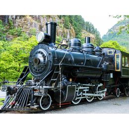 papermoon Fototapete &raquo;Old Steam Locomotive&laquo; glatt bunt Vlies B/L: 2m x 1,49m, Bahnen: 4 Stk.