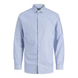 Jack & Jones JACK & JONES Button Up Shirt 'JPRBLAPARKER' male size XS Dark blue / White