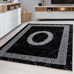 Ayyildiz Teppiche Teppich &raquo;Plus 8009&laquo; rechteckig 6 mm H&ouml;he L&auml;ufer, gemusterter Flachflor, robust, Webteppich, alle R&auml;ume schwarz Polypropylen (PP) B : 200cm 1 Stk., 6mm