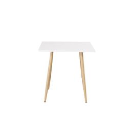 Esstisch &raquo;Polar, runder Esstisch in Eichenholz-Optik, modern, &Oslash; 90 cm&laquo; Esszimmertisch, MDF, Stahlbeine, quadratisch, kompakt, modern B/H/T: 80cm x 