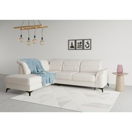 Sit & More sit&more Ecksofa &raquo;Sinatra L-Form&laquo; mit Ottomane, optional mit Kopfteilverstellung und Armteilfunktion beige 100% Polyester B/H/T: 251cm x 85cm x 220cm,