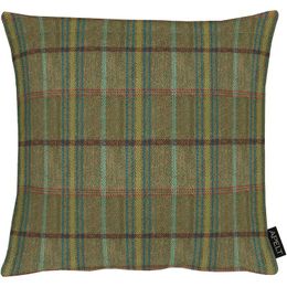 Apelt Dekokissen &raquo;Scott&laquo; Winter-Schottenkaro gr&uuml;n Obermaterial: 100% Polyester B/L: 46cm x 46cm, 1 Stk.