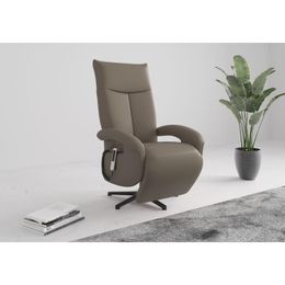 Sit & More sit&more TV-Sessel &raquo;Amica, inkl. Kopfteilverstellung & Drehfunktion&laquo; wahlweise mit 2 Motoren, Akku und Aufstehhilfe NaturLEDER ,mit 2 Motoren,mit Akku