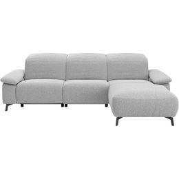 Musterring Ecksofa &raquo;MR 370, intelligenter Komfort im modernen Design&laquo; Optionale Relaxfunktion, flexible Kopfteile & klappbare Armlehnen grau 100% Polyester B/H/T
