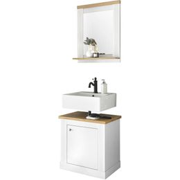 OTTO home Badm&ouml;bel-Set &raquo;WESTMINSTER, Bad im Landhausstil, 2-teiliges Badezimmer&laquo; 2 Stk. tlg. wei&szlig; B/H/T: 60cmcm x 200cmcm x 44cmcm