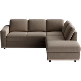 Sit & More sit&more Ecksofa &raquo;Cordoba&laquo; wahlweise mit Schlaffunktion und Bettkasten oder Stauraum beige 100% Polyester B/H/T: 232cm x 85cm x 212cm, Soft clean, 