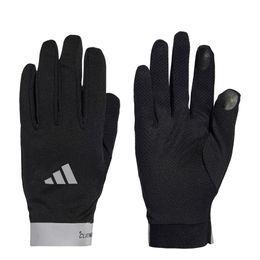 adidas Performance Athletic Gloves 'Running CLIMAWARM' male size M Basalt grey / Black