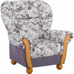 Home Affaire Sessel &raquo;Milano, bequemer Ohrensessel im Landhaus-Stil, Breite 99cm&laquo; Hochlehnsessel lila Chenille (70% Polyacryl, 30% Polyester);Chenille 