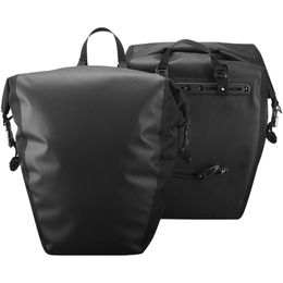 SachsenRad Fahrradtasche &raquo;Fahrradtasche Cargo Plus&laquo; wasserabweisend schwarz B/H/T: 49cm x 38cm Fahrradtasche