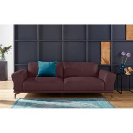 W.Schillig 2,5-Sitzer &raquo;montanaa&laquo; mit Metallf&uuml;&szlig;en in Bronze pulverbeschichtet, Breite 232 cm braun B/H/T: 232cm x 78cm x 94cm, Longlife Xtra-Leder Z69