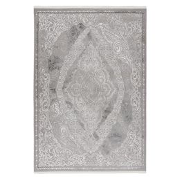 Kayoom Teppich &raquo;Stage 425&laquo; rechteckig 11 mm H&ouml;he weicher Kurzflor, Orient Optik, Wohnmzimmer grau Polypropylen B : 80cm 1 Stk., 11mm, L: 150cm