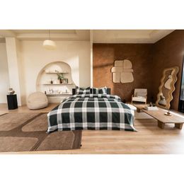 Kayori Bettw&auml;sche &raquo;Gassho&laquo; 2 Stk. Bio-Baumwolle-Flanell blau Flanell, Obermaterial: 100% Baumwolle B/L: 135cm x 200cm, 1 Stk., 1 Stk., Flanell, B/L: 