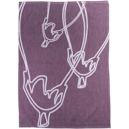 stuco Geschirrtuch &raquo;Caponata&laquo; Jacquardgewebe lila 100% Baumwolle 3 Stk., 100 % Baumwolle