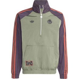adidas originals Sweatshirt 'FC Bayern M&uuml;nchen' male size S Olive / Aubergine / Orange