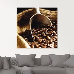 Artland Glasbild &raquo;Kaffee&laquo; Getr&auml;nke 1 Stk. tlg. in verschiedenen Gr&ouml;&szlig;en braun B/H/T: 20cm x 20cm, Glasbild Getr&auml;nke, 1 Stk.