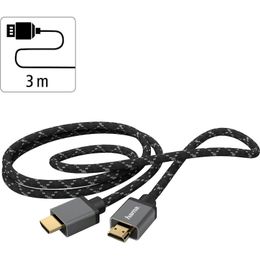 Hama HDMI-Kabel &raquo;Ultra High Speed HDMI -Kabel Stecker-Stecker 8K Metall HDMI -Kabel 3m&laquo; HDMI 300 cm grau Hochwertige Premium-Qualit&auml;t in Verarbeitung und 